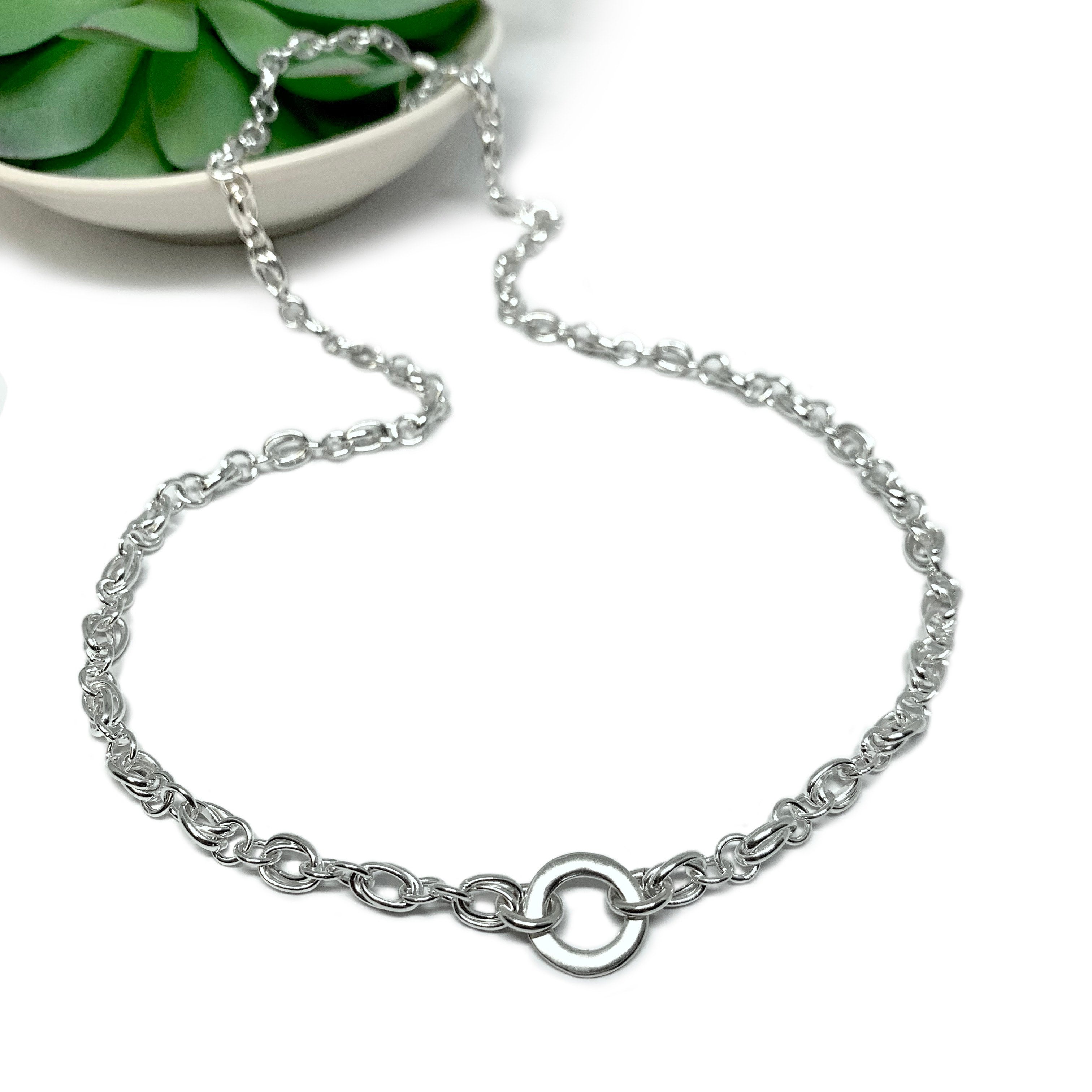 NFD1- Fancy Double Link Chain with Circlet | Matsu Jewellery