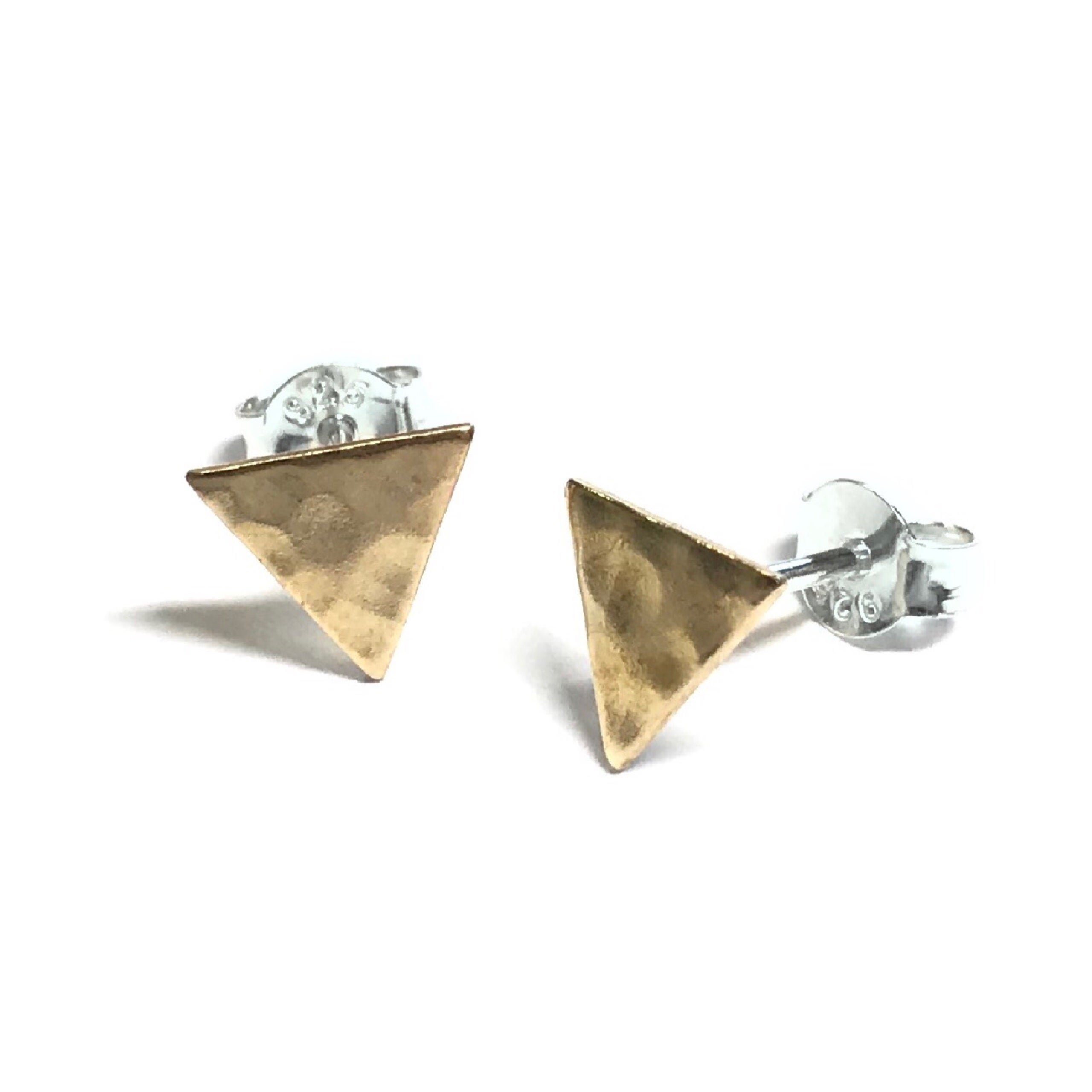 WFD- Brass Solid Triangle Studs | Matsu Jewellery